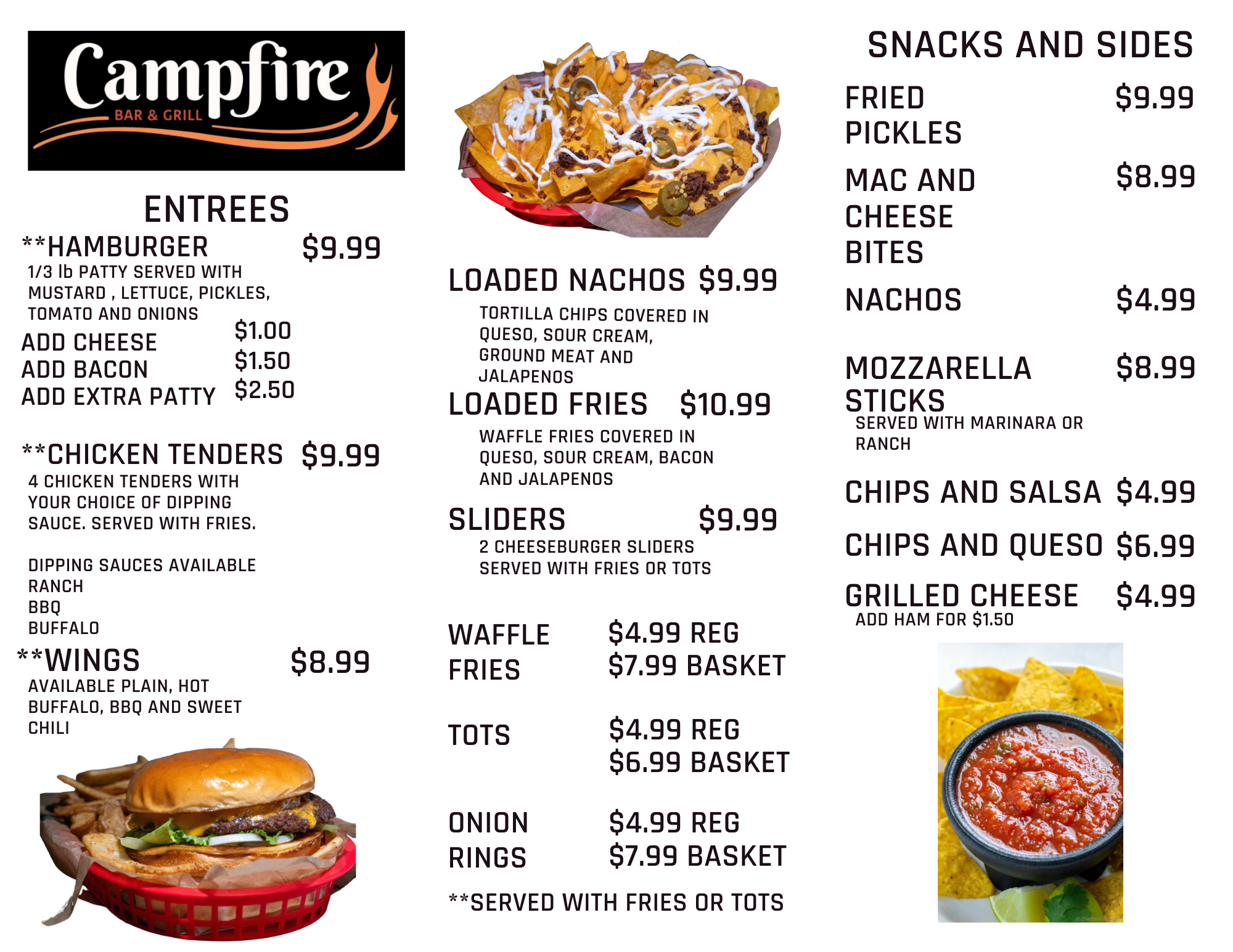 Campfire Grill Menu, Hand Held Food For Sale | Copperas Cove, TX ...